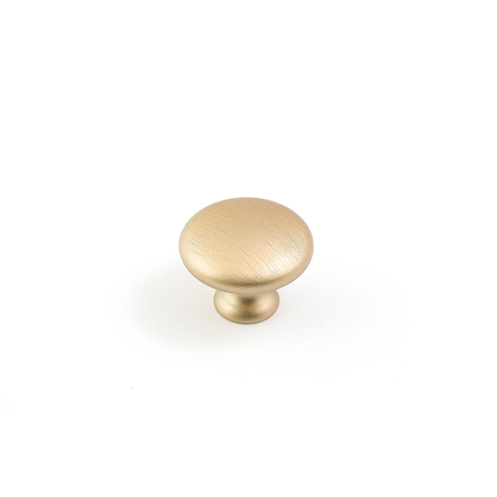 Shaker 35mm Plain Knob - Matt Brushed Brass – Castella