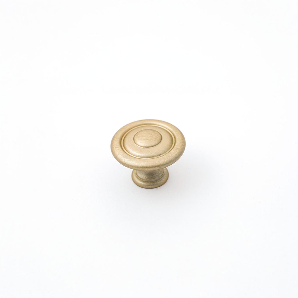 Shaker 35mm Fluted Knob - Matt Brushed Brass – Castella